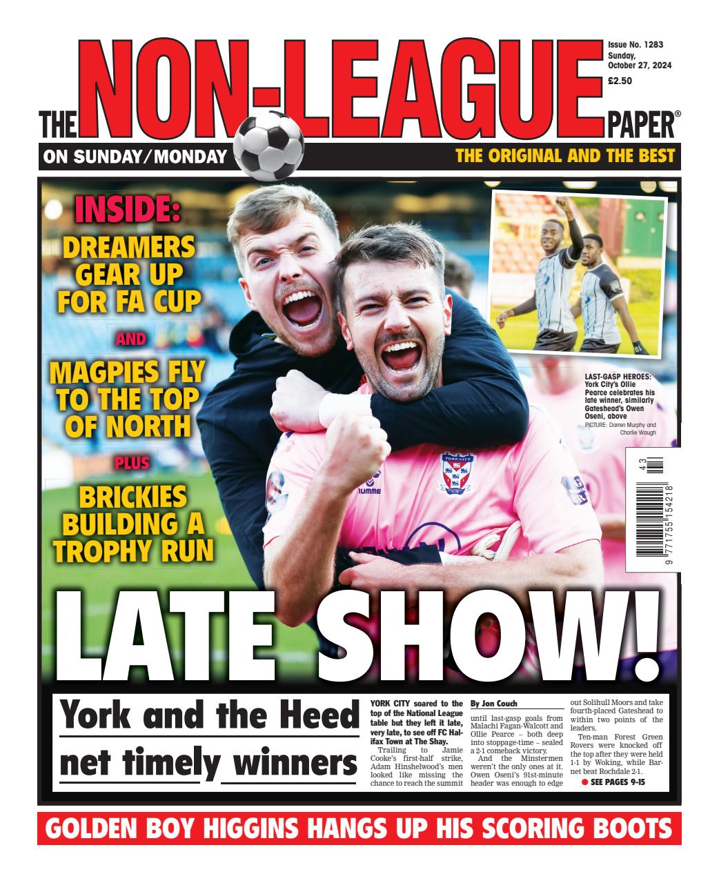 The Non-League Football Paper Magazine - 27th October 2024 Back Issue