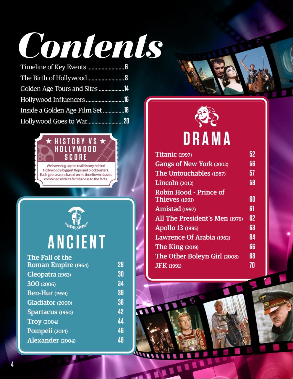 About History Bookazine - All About History History vs Hollywood First Edition Back Issue