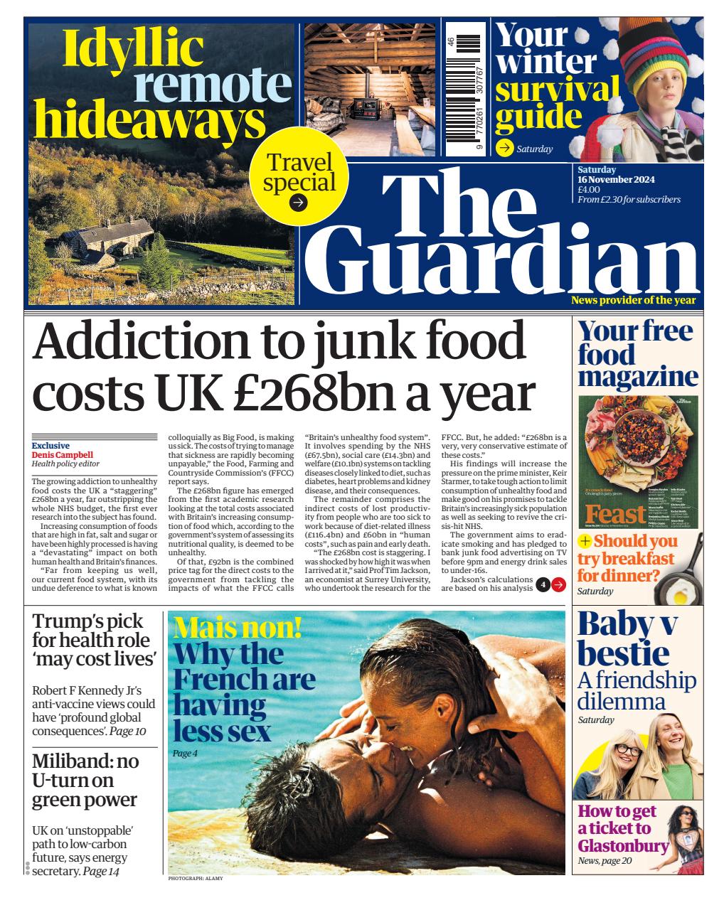 The Guardian Newspaper - Saturday, 16 November 2024 Back Issue