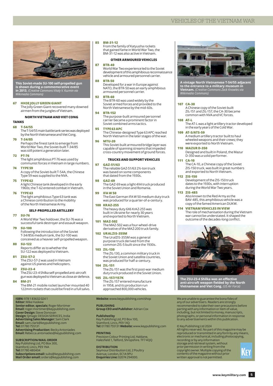 Aviation Specials Magazine - Vehicles of the Vietnam War Back Issue