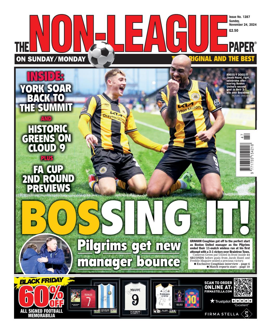 The Non-League Football Paper Magazine - 24th November 2024 Back Issue