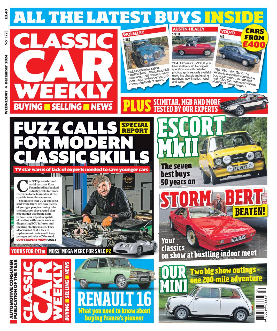 Classic Car Weekly Magazine - 04-Dec-2024 Back Issue