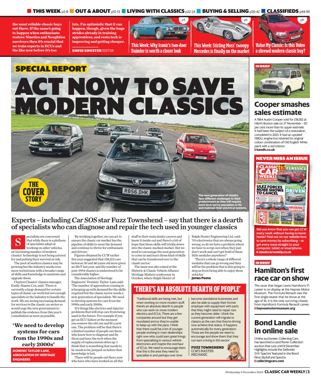 Classic Car Weekly Magazine - 04-Dec-2024 Back Issue