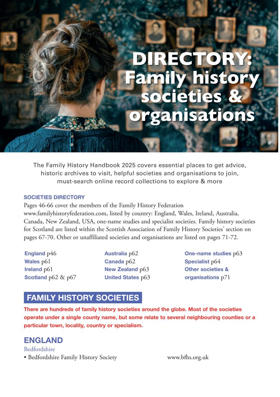 Family Tree Magazine - Family History Handbook 2025 Special Issue