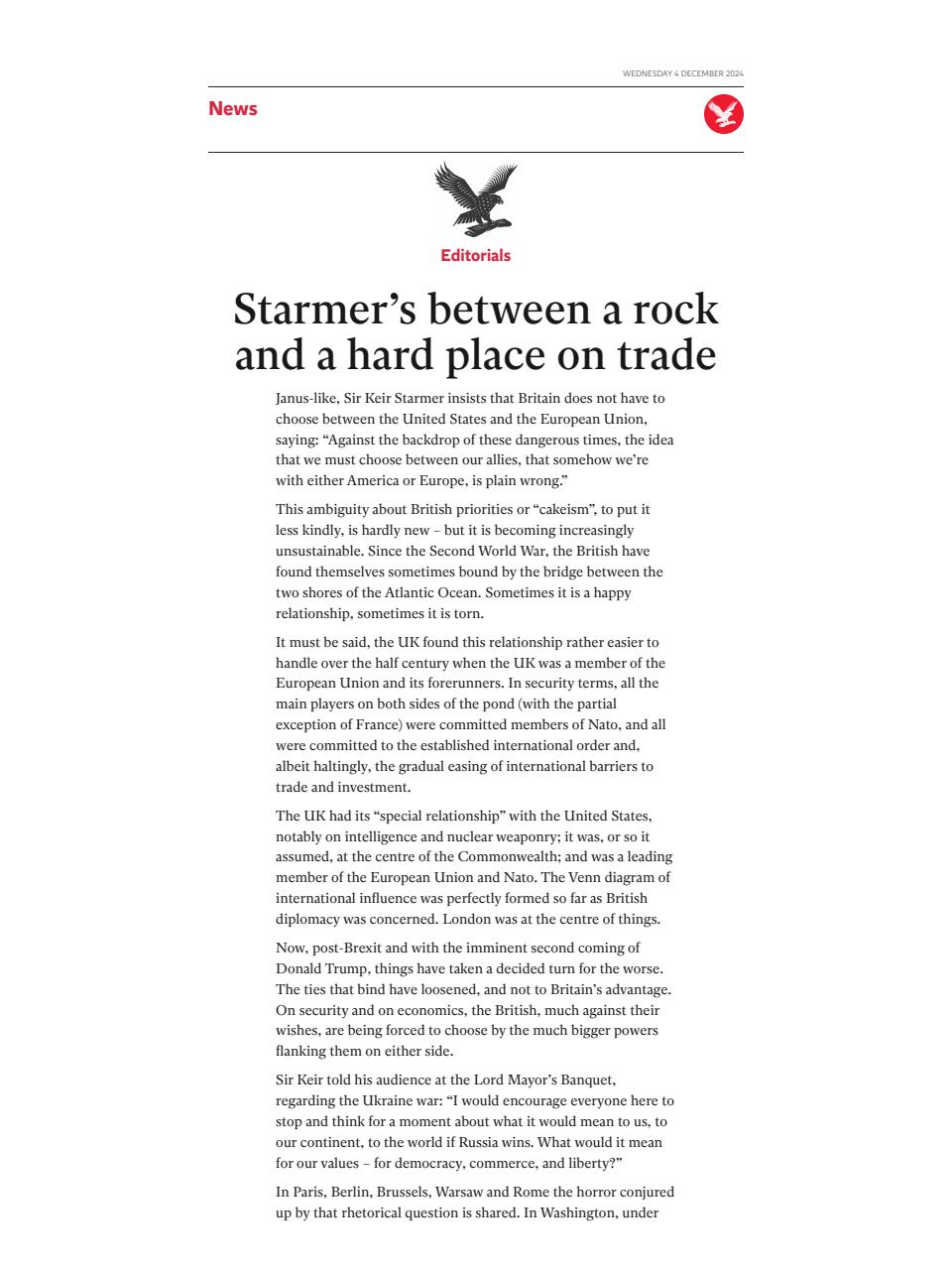 The Independent Daily Edition Newspaper - Wednesday, 04 December 2024 ...