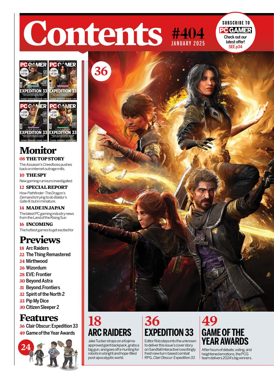 PC Gamer (UK Edition) Magazine - January 2025 Edição anterior