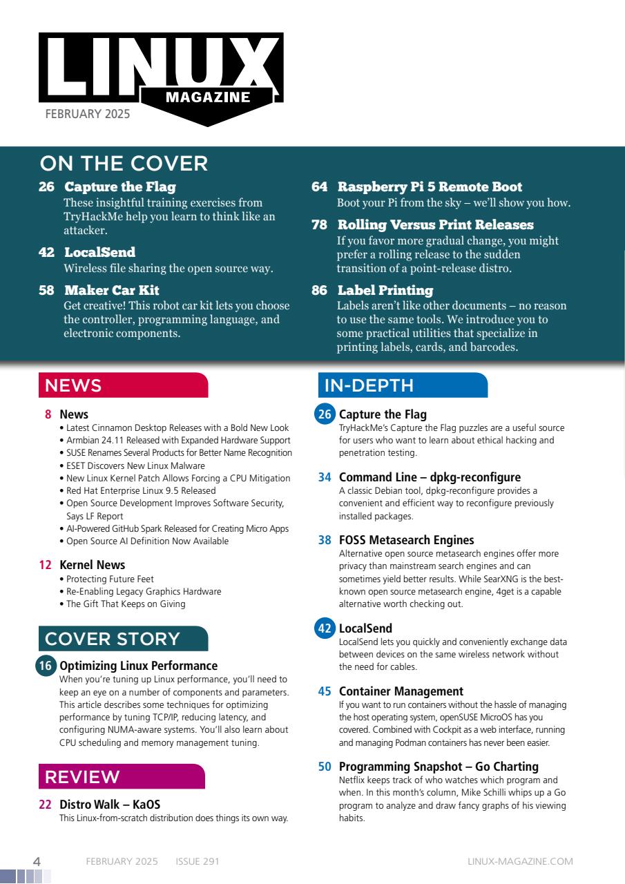 Linux Magazine - February 2025 Edición anterior