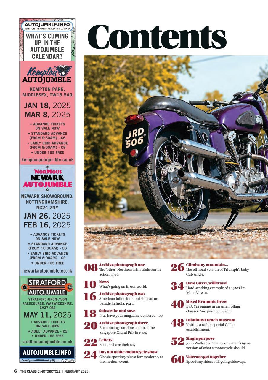 The Classic MotorCycle Magazine - February 2025 Back Issue