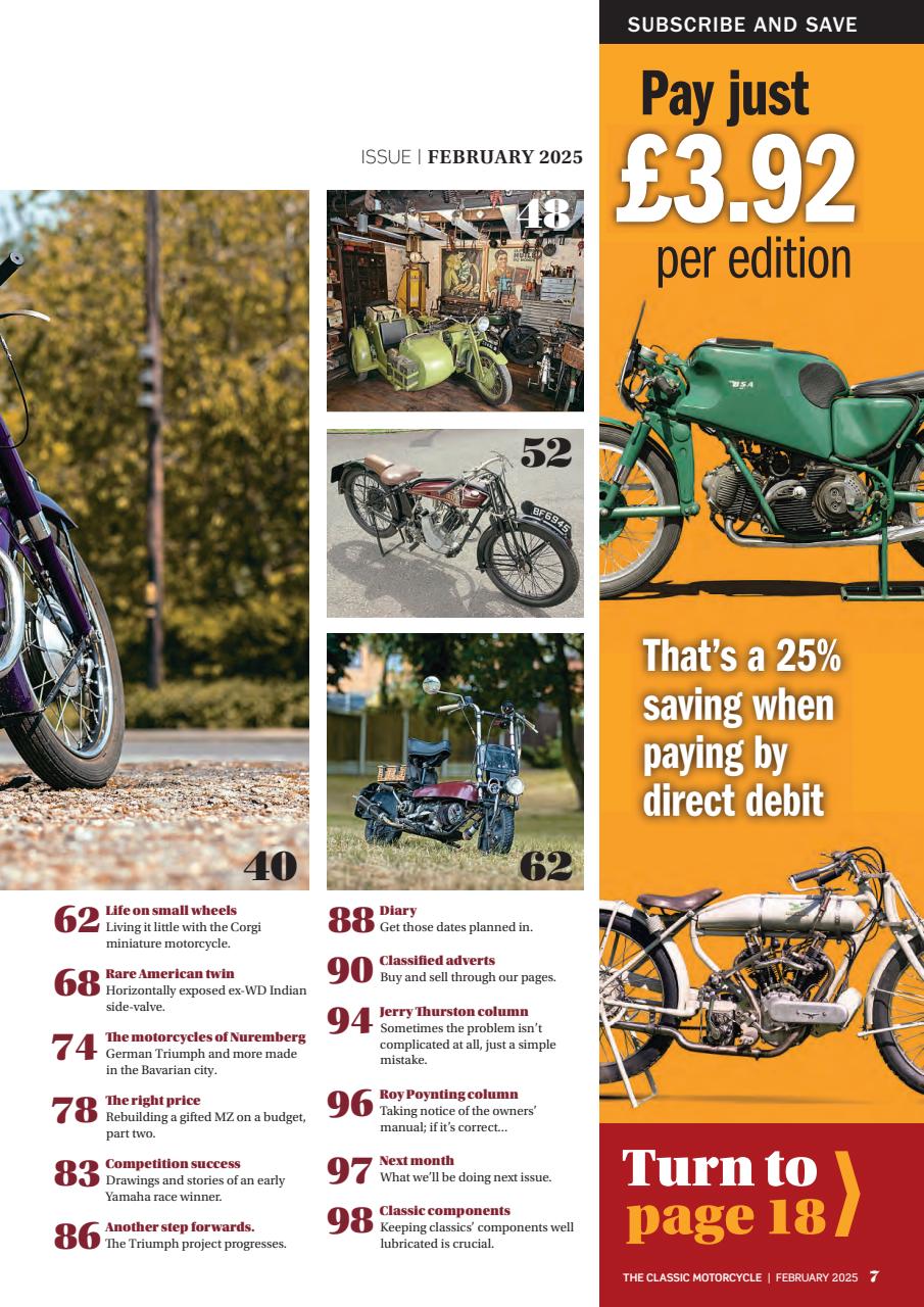 The Classic MotorCycle Magazine - February 2025 Retour à l'édition ...