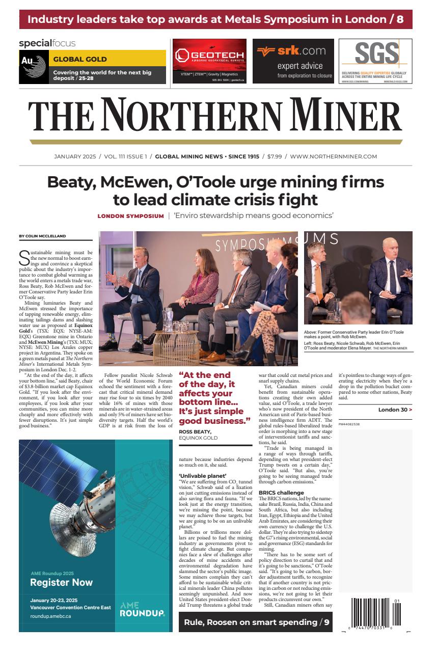 The Northern Miner Magazine - January 2025, Vol 111 Back Issue