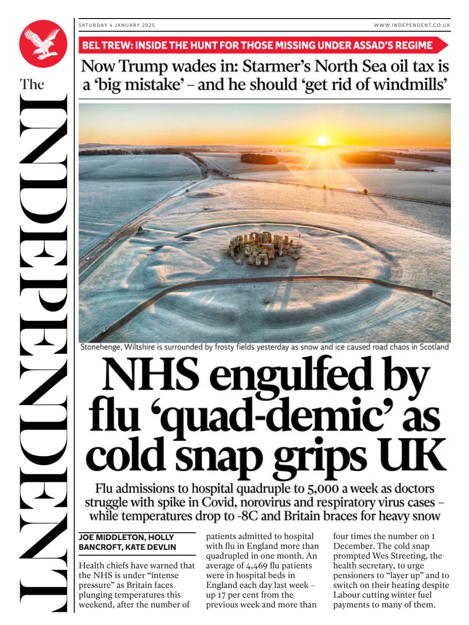 The Independent Daily Edition Newspaper - Saturday, 04 January 2025 ...
