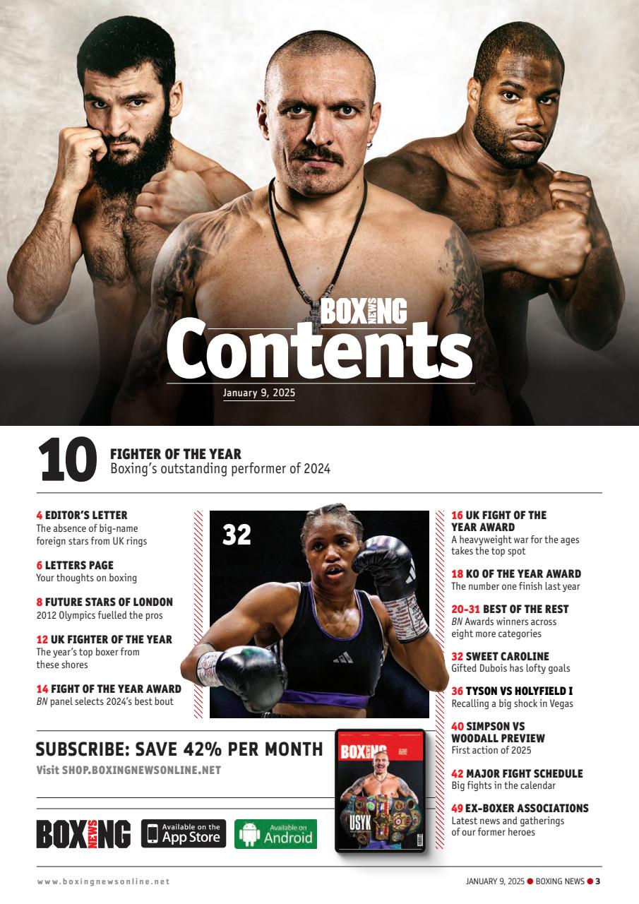Boxing News Magazine Subscriptions and Boxing News Issue