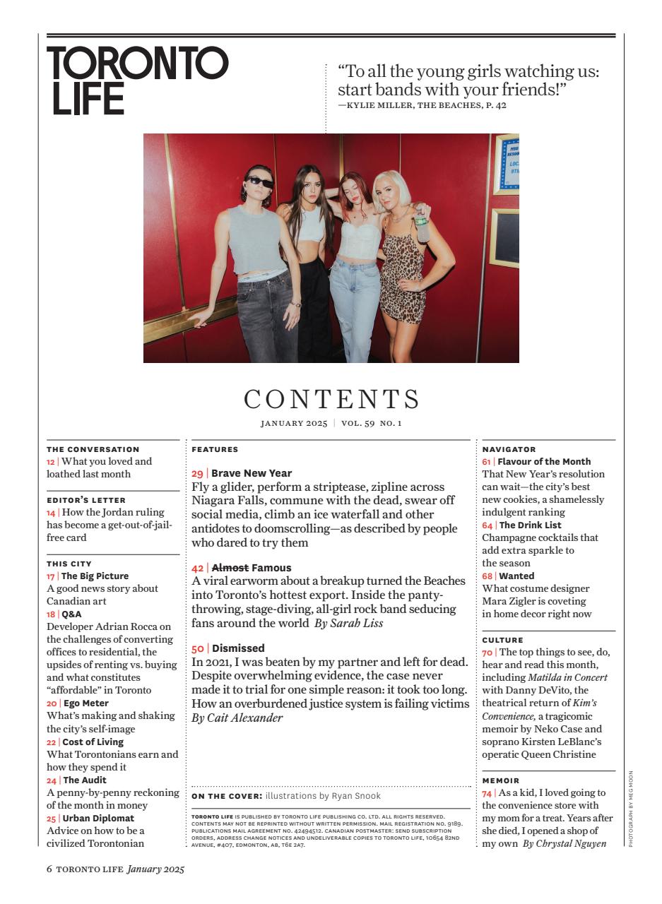 Toronto Life Magazine - January 2025 Back Issue