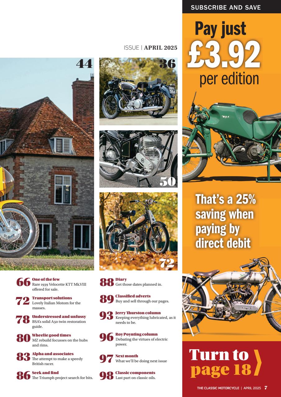 The Classic MotorCycle Magazine - April 2025 Back Issue