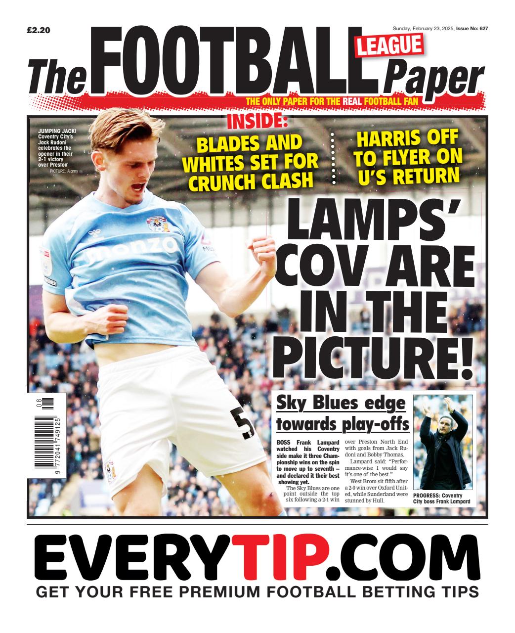 The Football League Paper Magazine - 23rd February 2025 Edizione posteriore