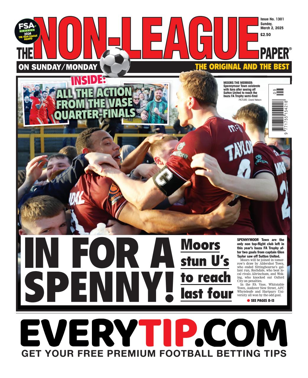 The Non-League Football Paper Magazine - 2nd March 2025 Back Issue