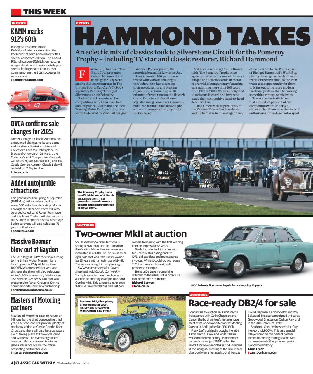 Classic Car Weekly Magazine - 5-Mar-2025 Back Issue