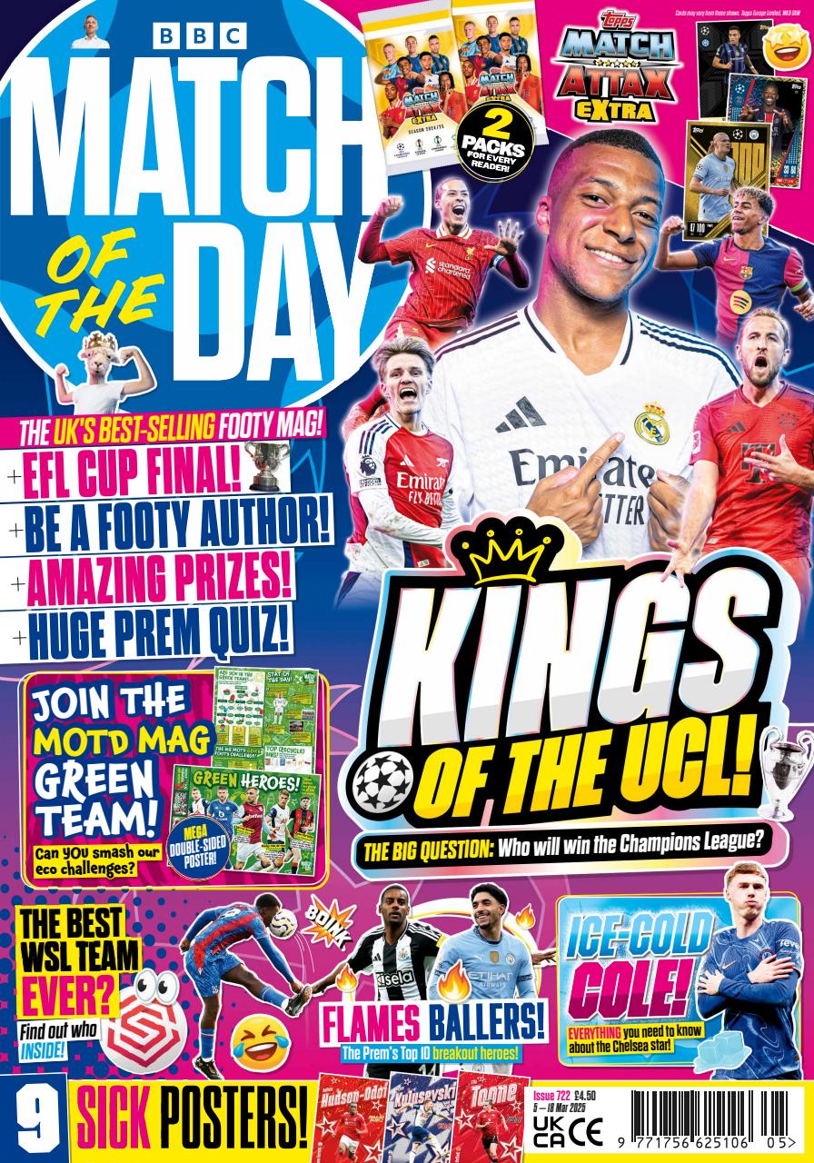 Match of the Day Magazine Subscriptions and Issue 722 Issue