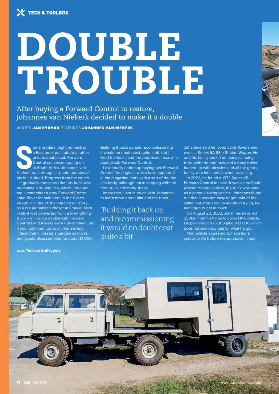 Classic Land Rover Magazine - May 2025 Back Issue