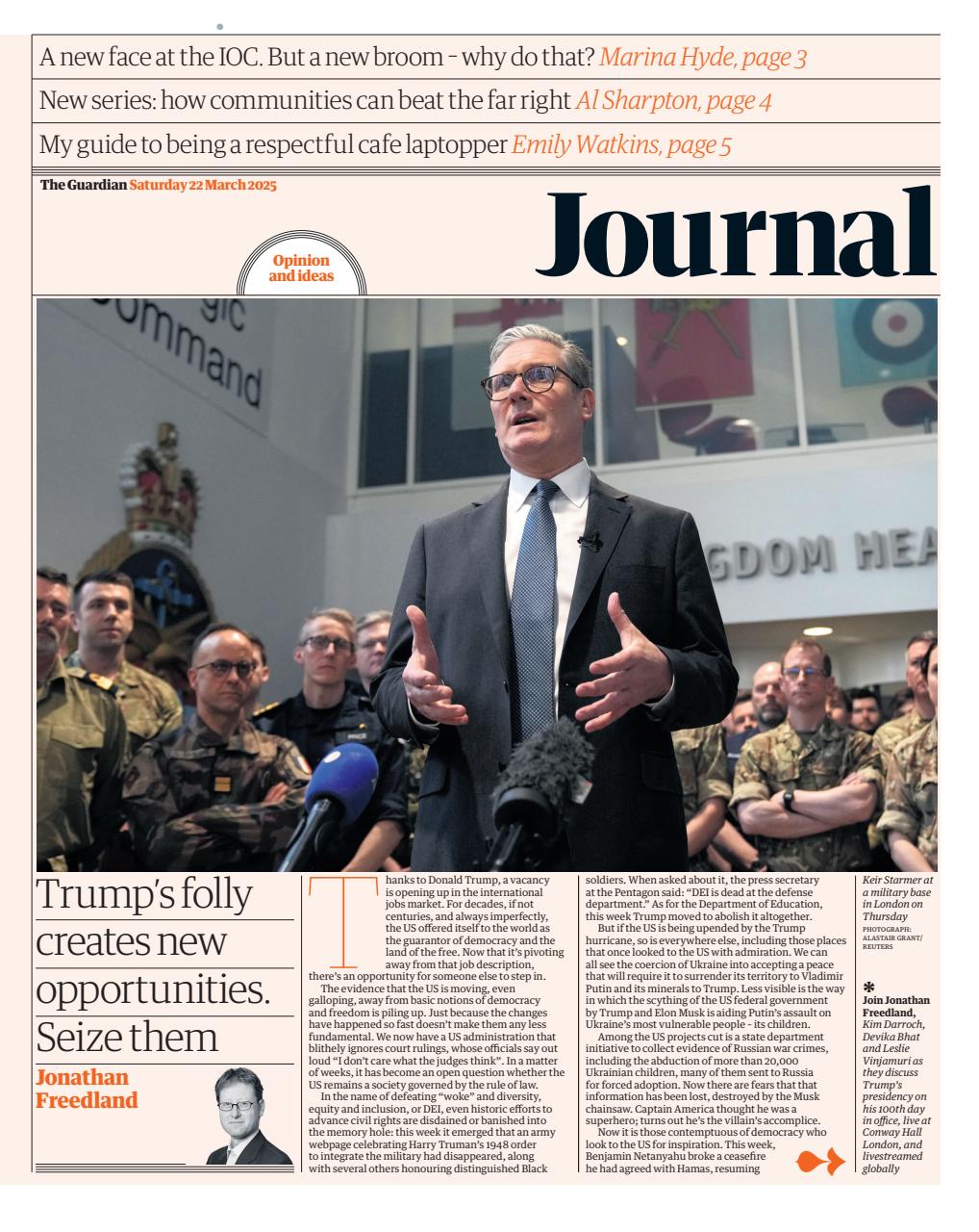The Guardian Newspaper - Saturday, 22 March 2025 Retour à l'édition ...