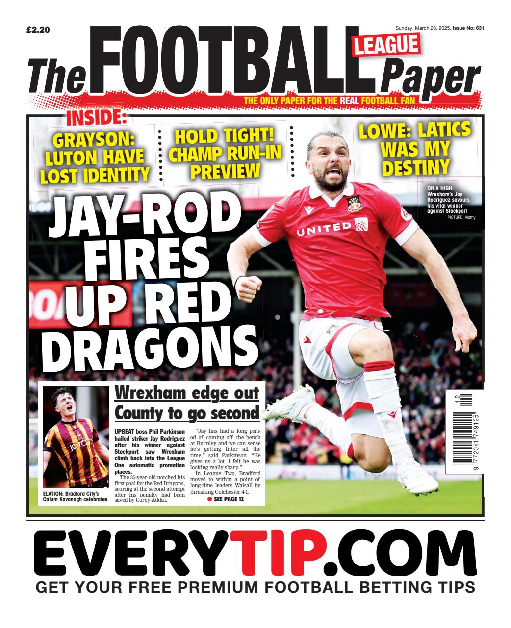 The Football League Paper Magazine - 23rd March 2025 Back Issue