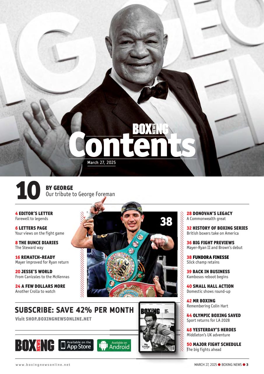 Boxing News Magazine Subscriptions and March 27 2025 Issue