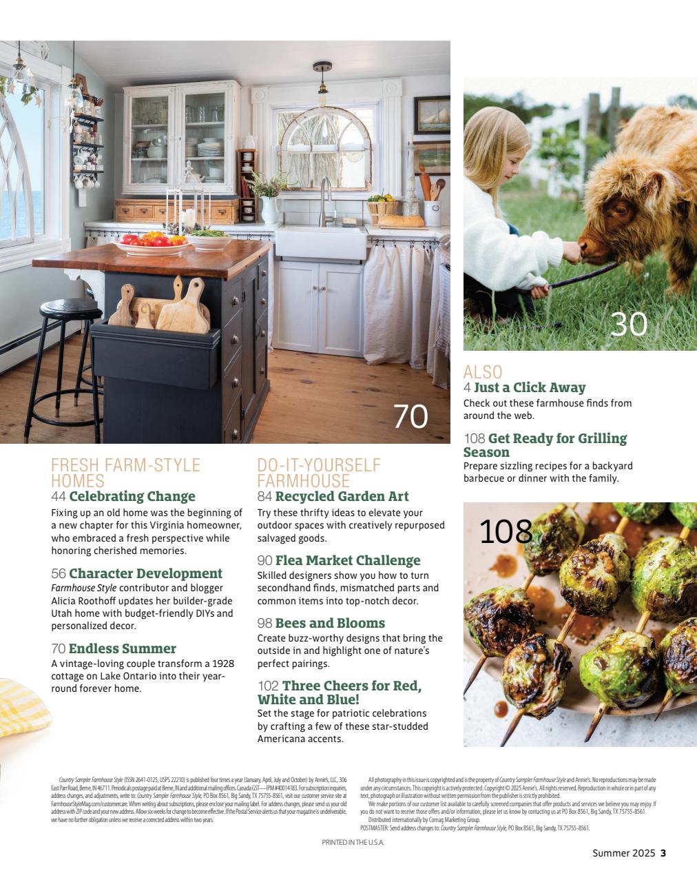 Farmhouse Style Magazine Subscriptions and Summer 2025 Issue