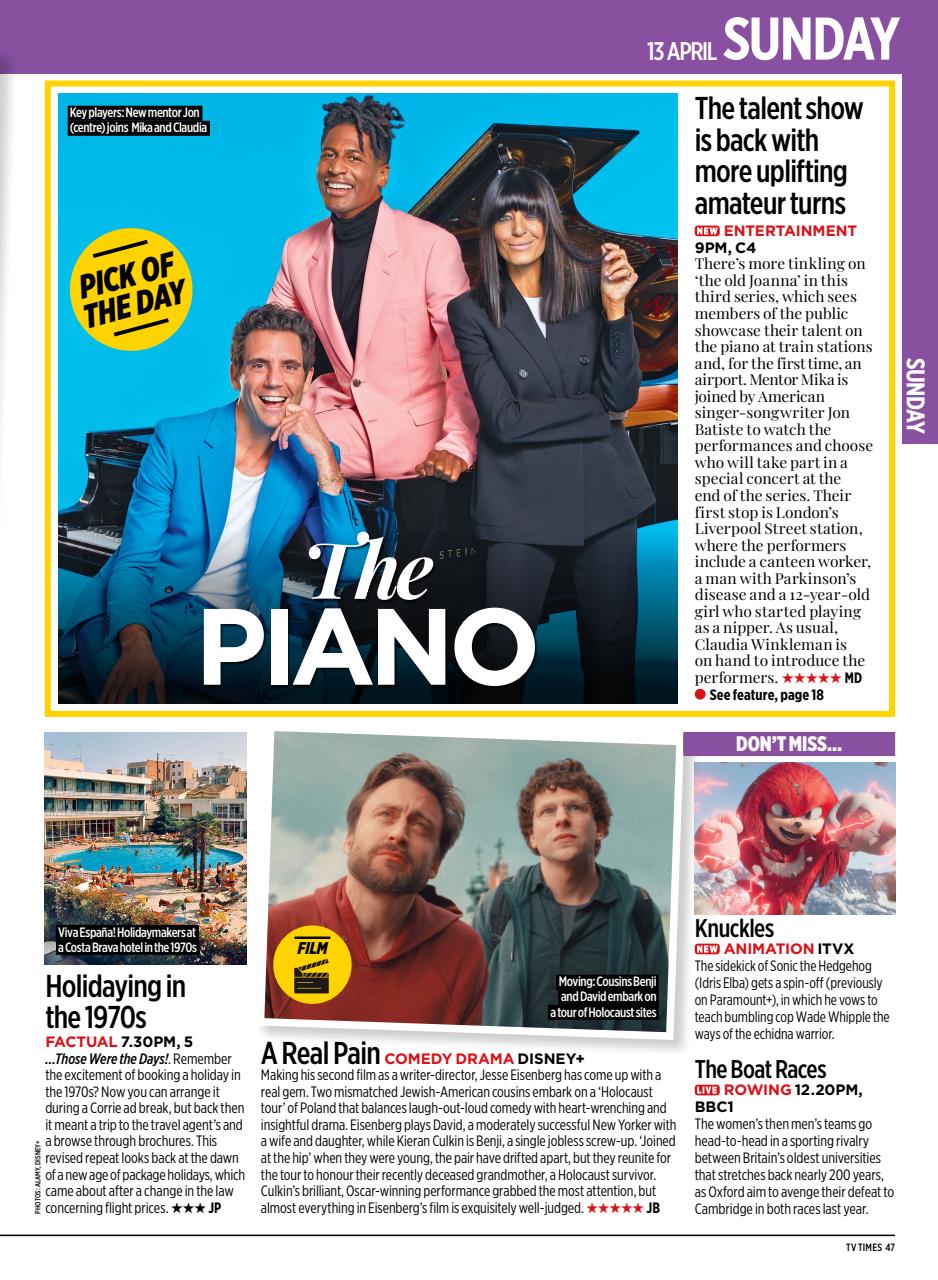 TV Times Magazine - 12 Apr 2025 Back Issue