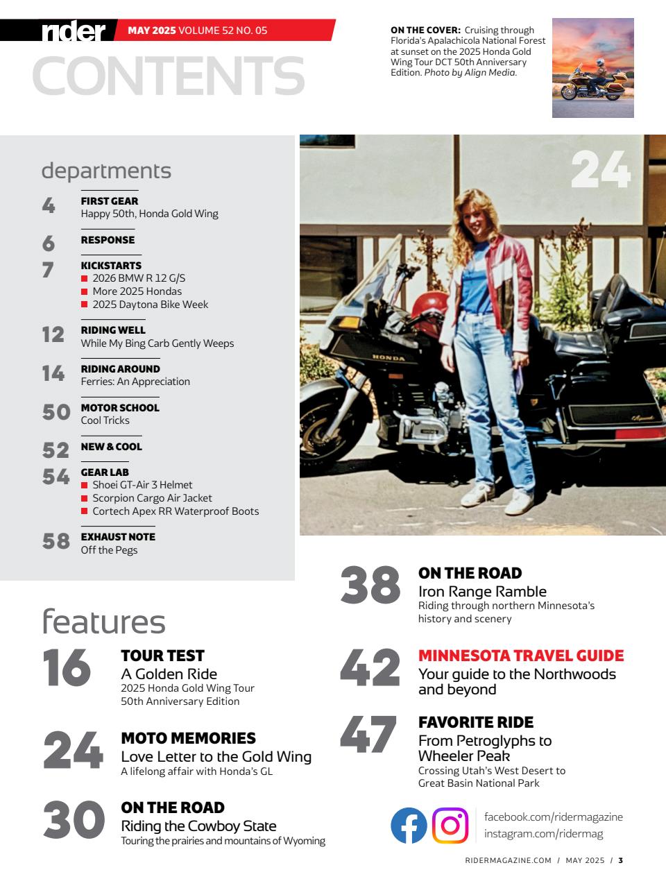 Rider Magazine Suscripciones y May 2025 edición