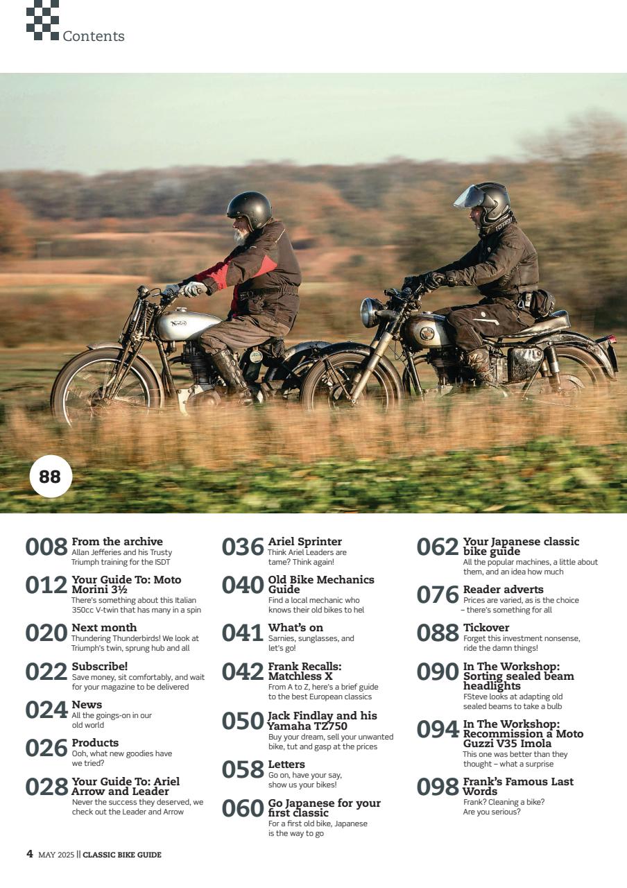 Classic Bike Guide Magazine Subscriptions and May 2025 Issue