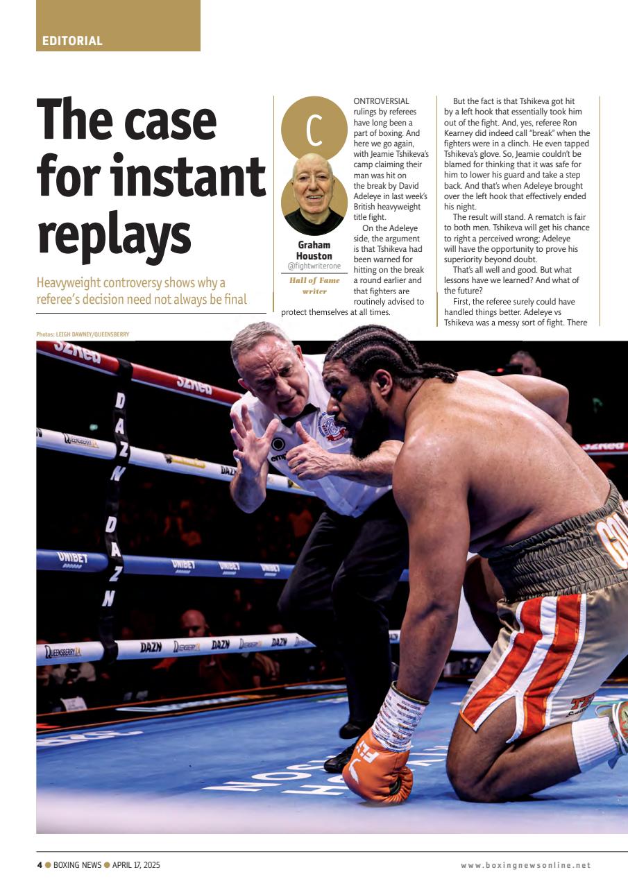 Boxing News Magazine Subscriptions and April 17 2025 Issue