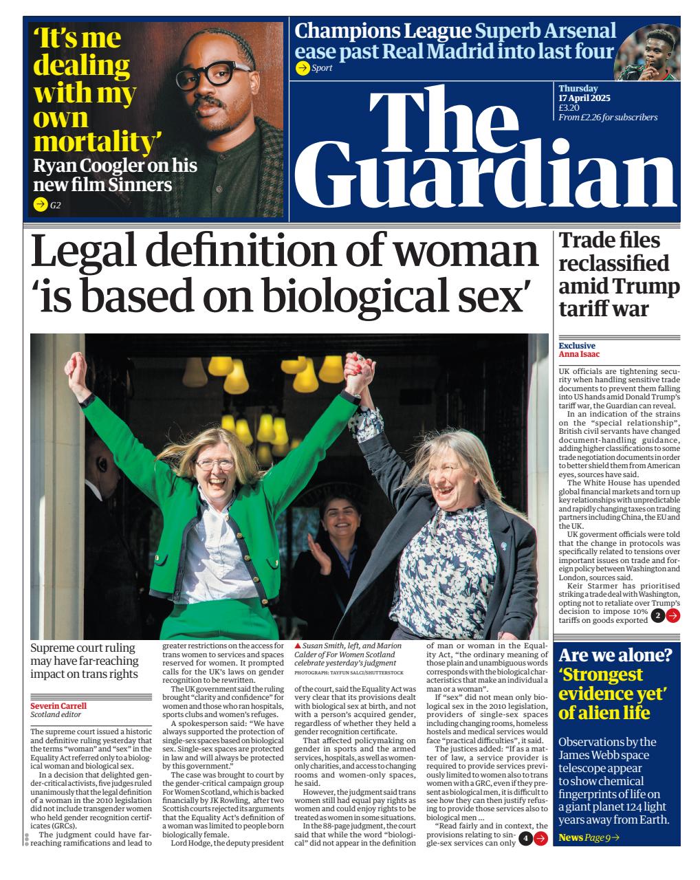 The Guardian Newspaper - Thursday, 17 April 2025 Back Issue