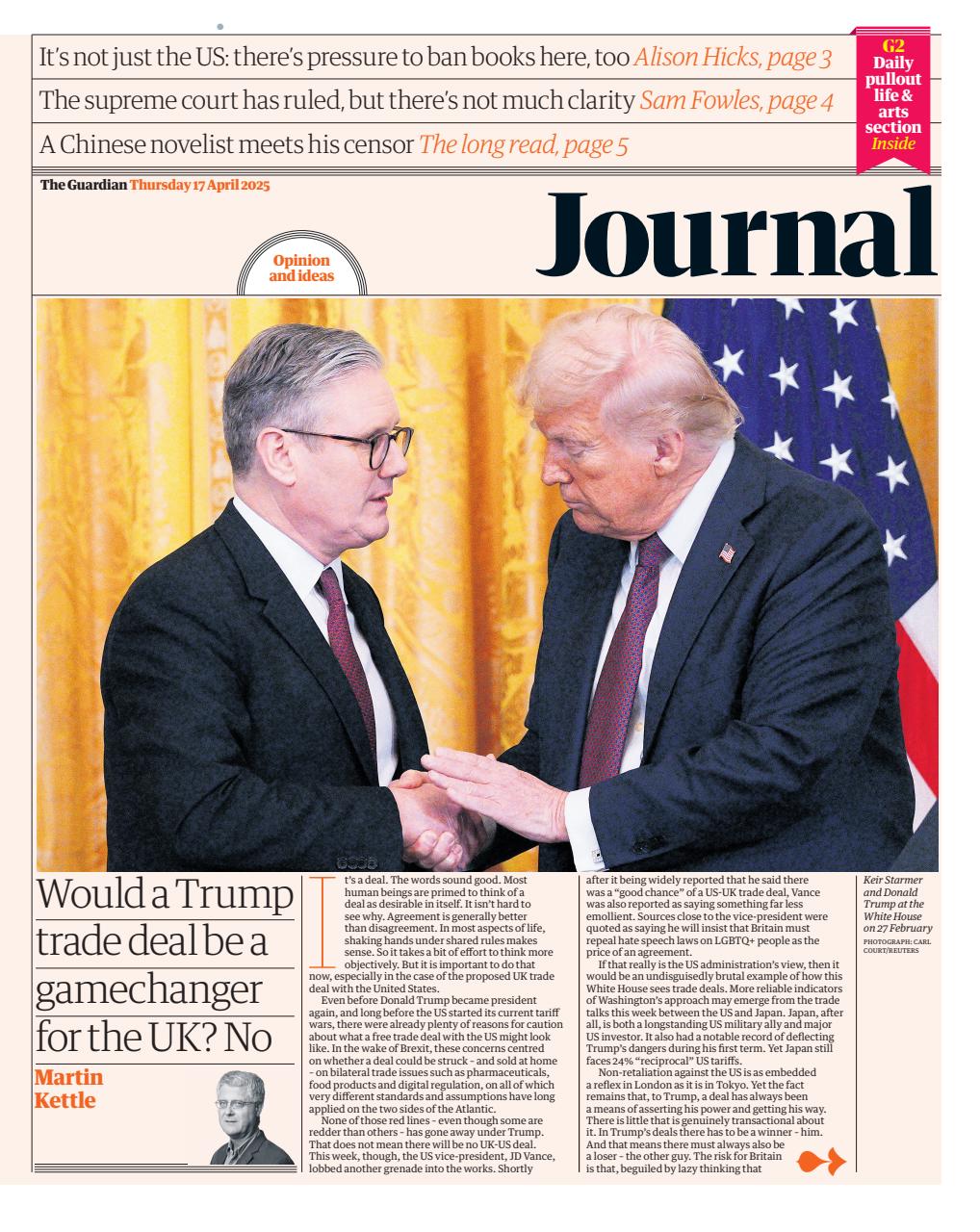 The Guardian Newspaper - Thursday, 17 April 2025 Vorige editie
