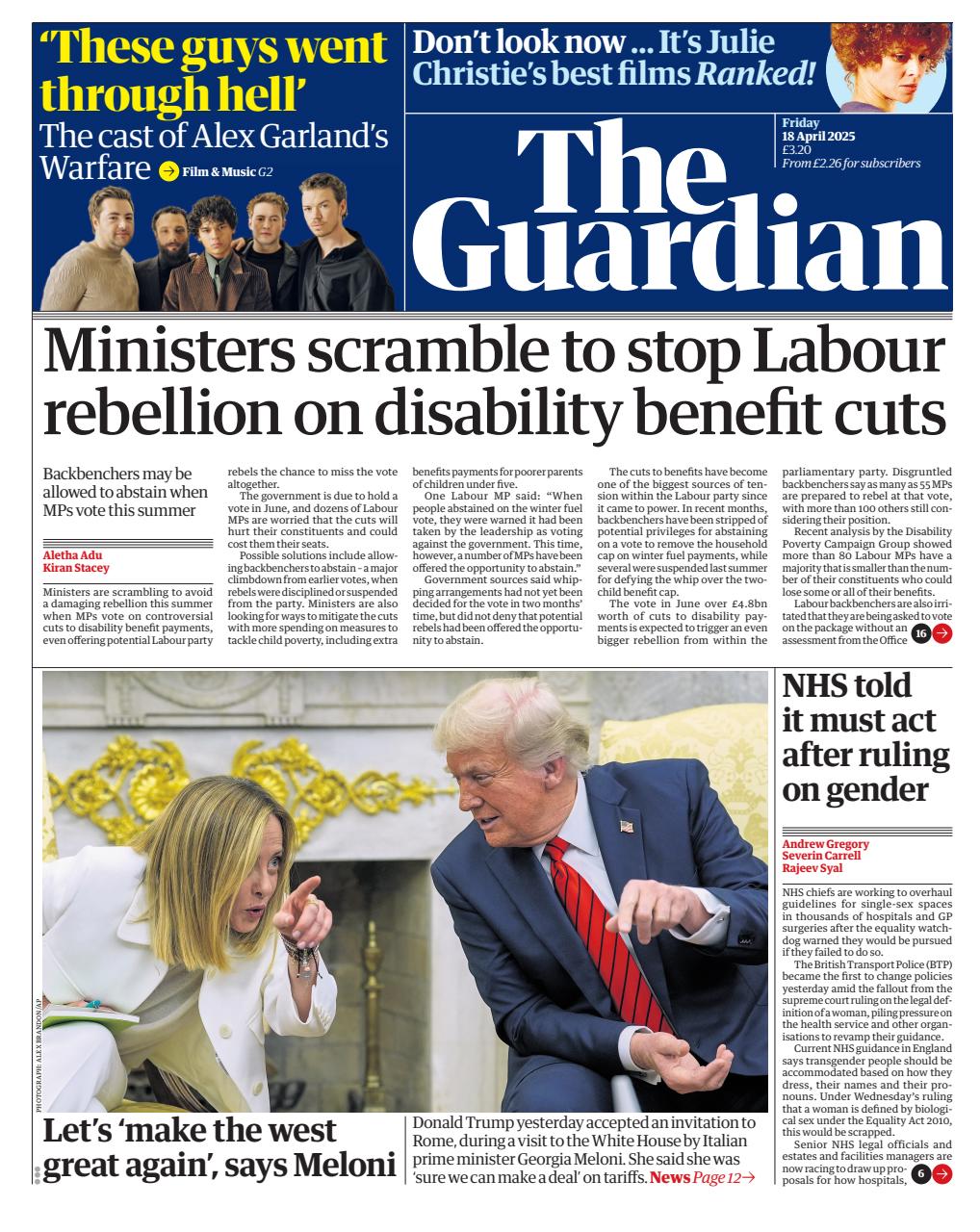 The Guardian Newspaper - Friday, 18 April 2025 Back Issue