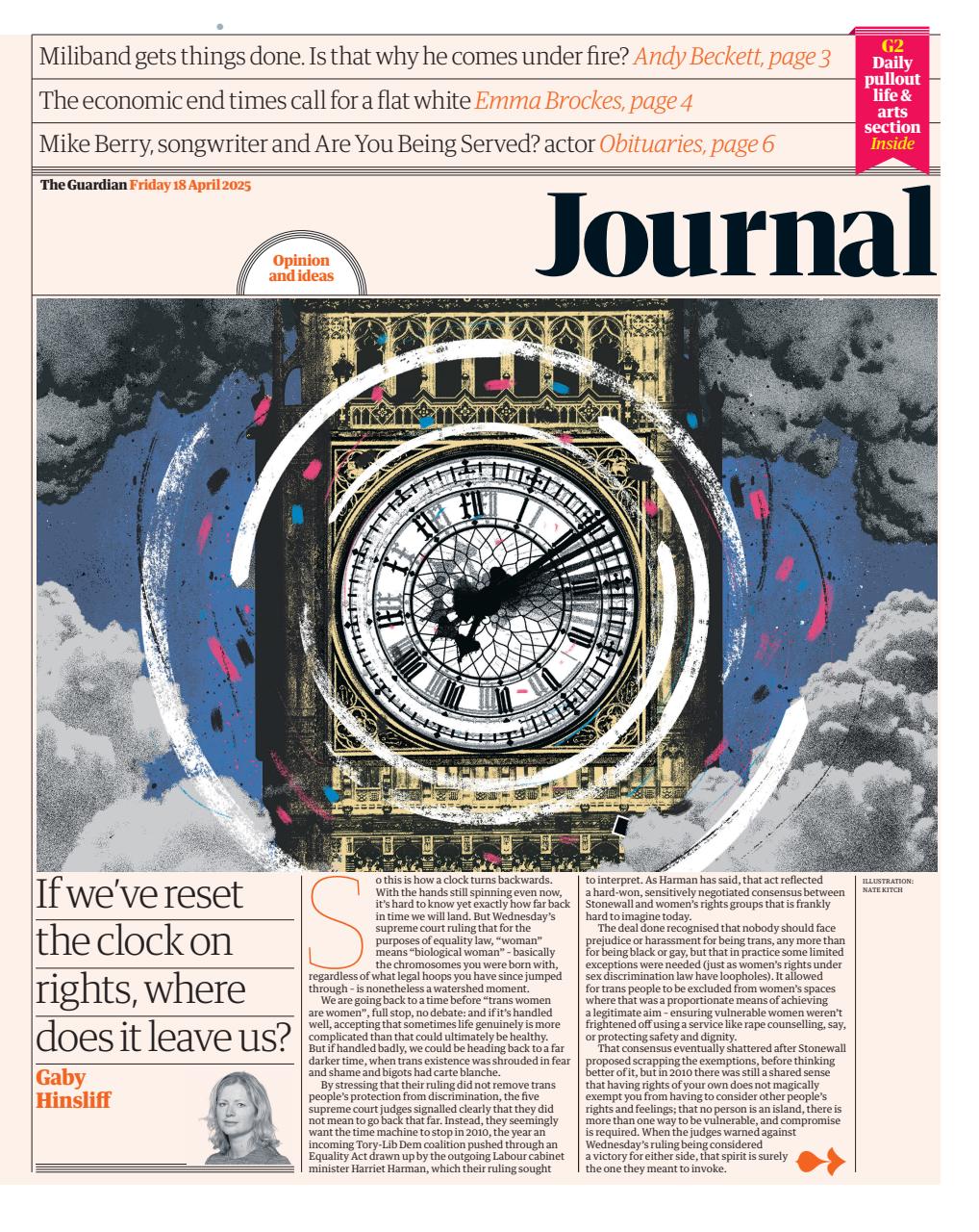 The Guardian Newspaper - Friday, 18 April 2025 Zurück Ausgabe