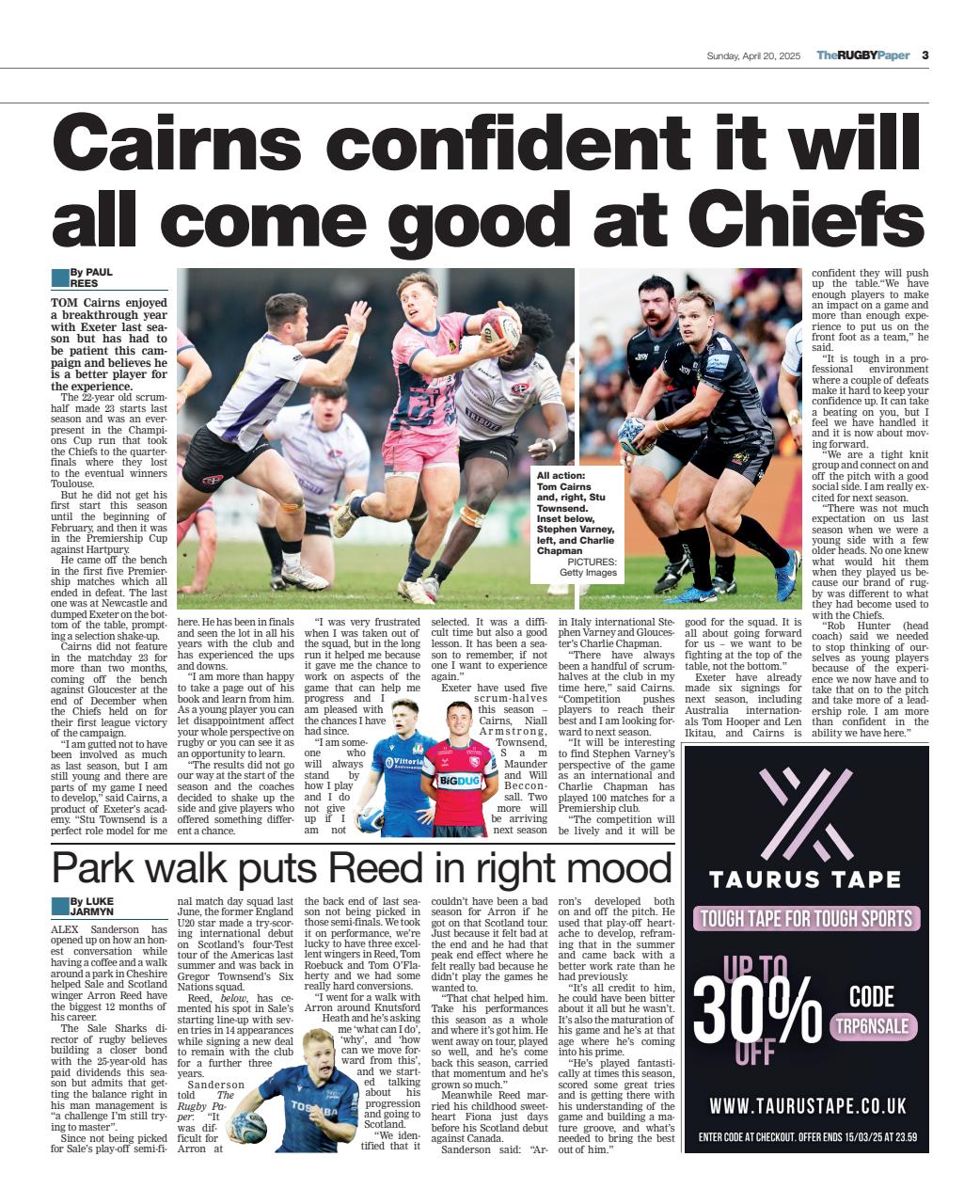 The Rugby Paper Magazine - 20th April 2025 Back Issue