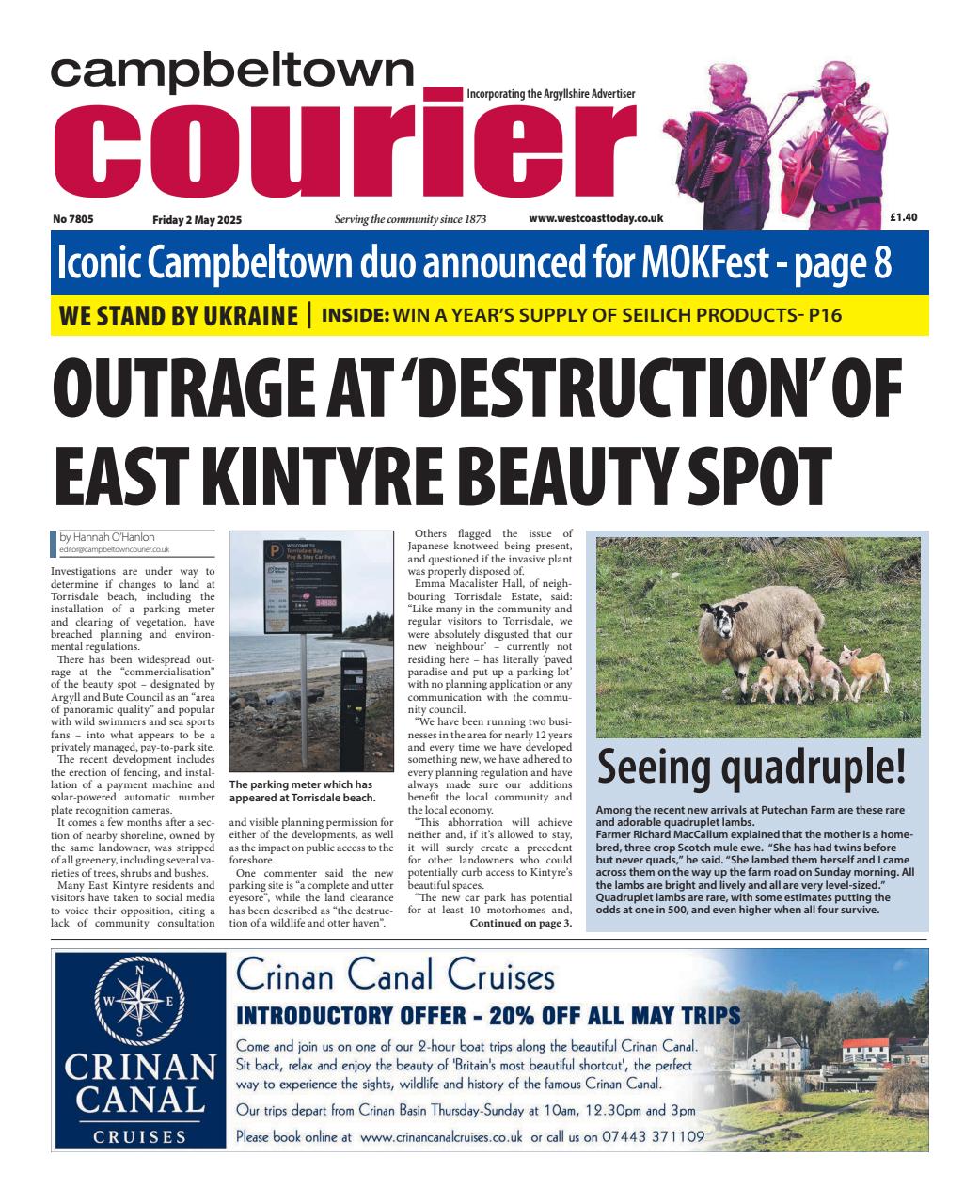 Campbeltown Courier Magazine - Friday, May 02, 2025 Edición anterior