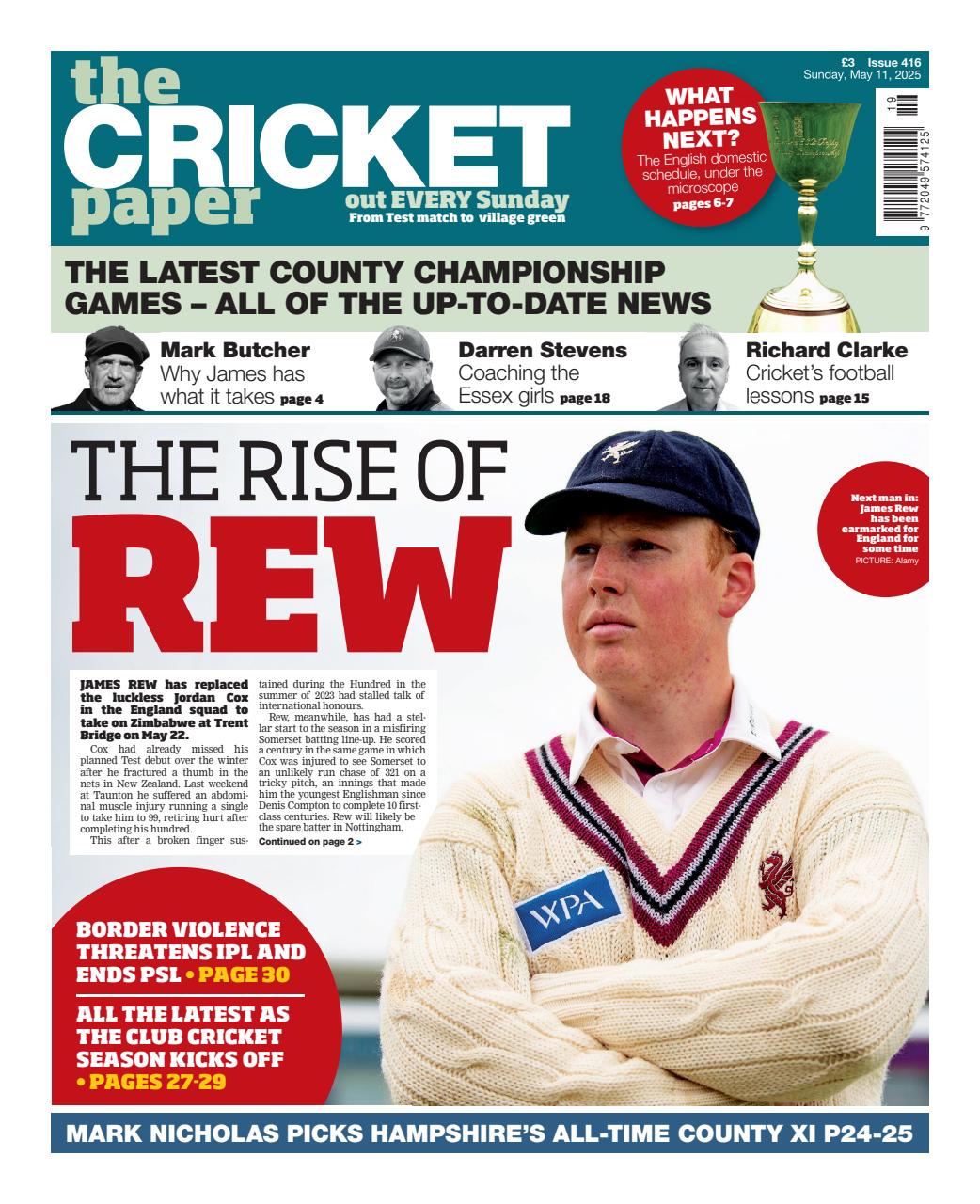 The Cricket Paper Magazine - 11th May 2025 Back Issue