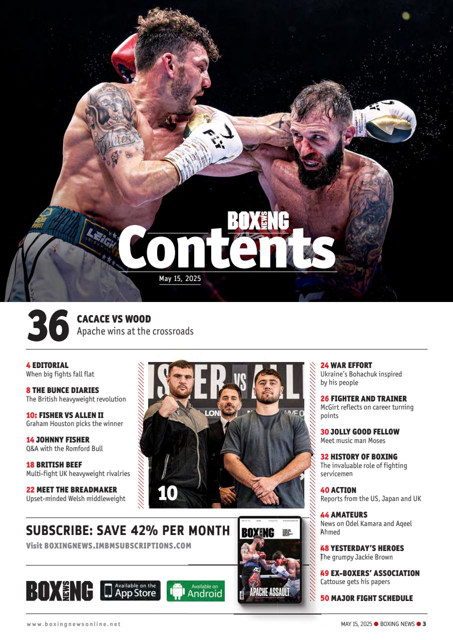 Boxing News Magazine Subscriptions and May 15 2025 Issue
