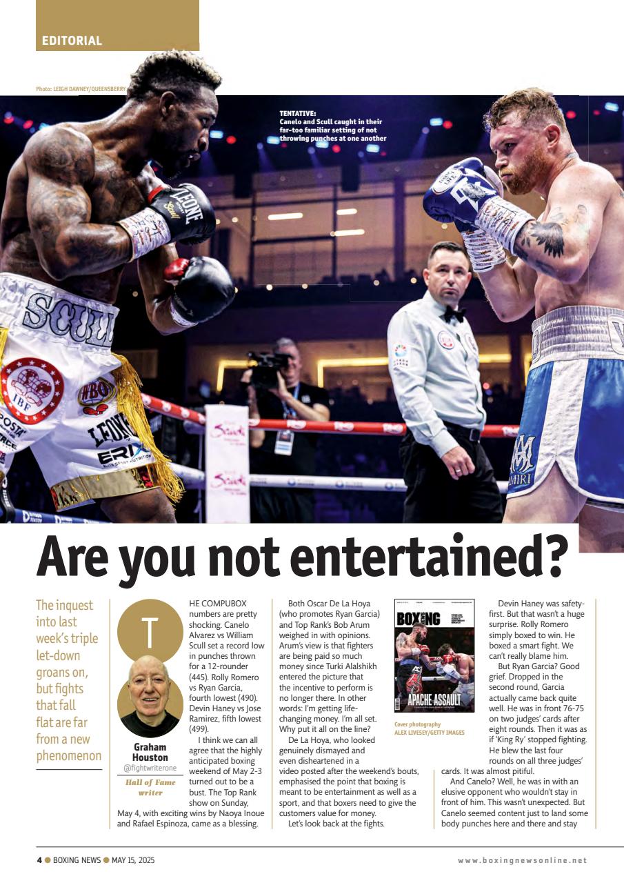 Boxing News Magazine Subscriptions and May 15 2025 Issue