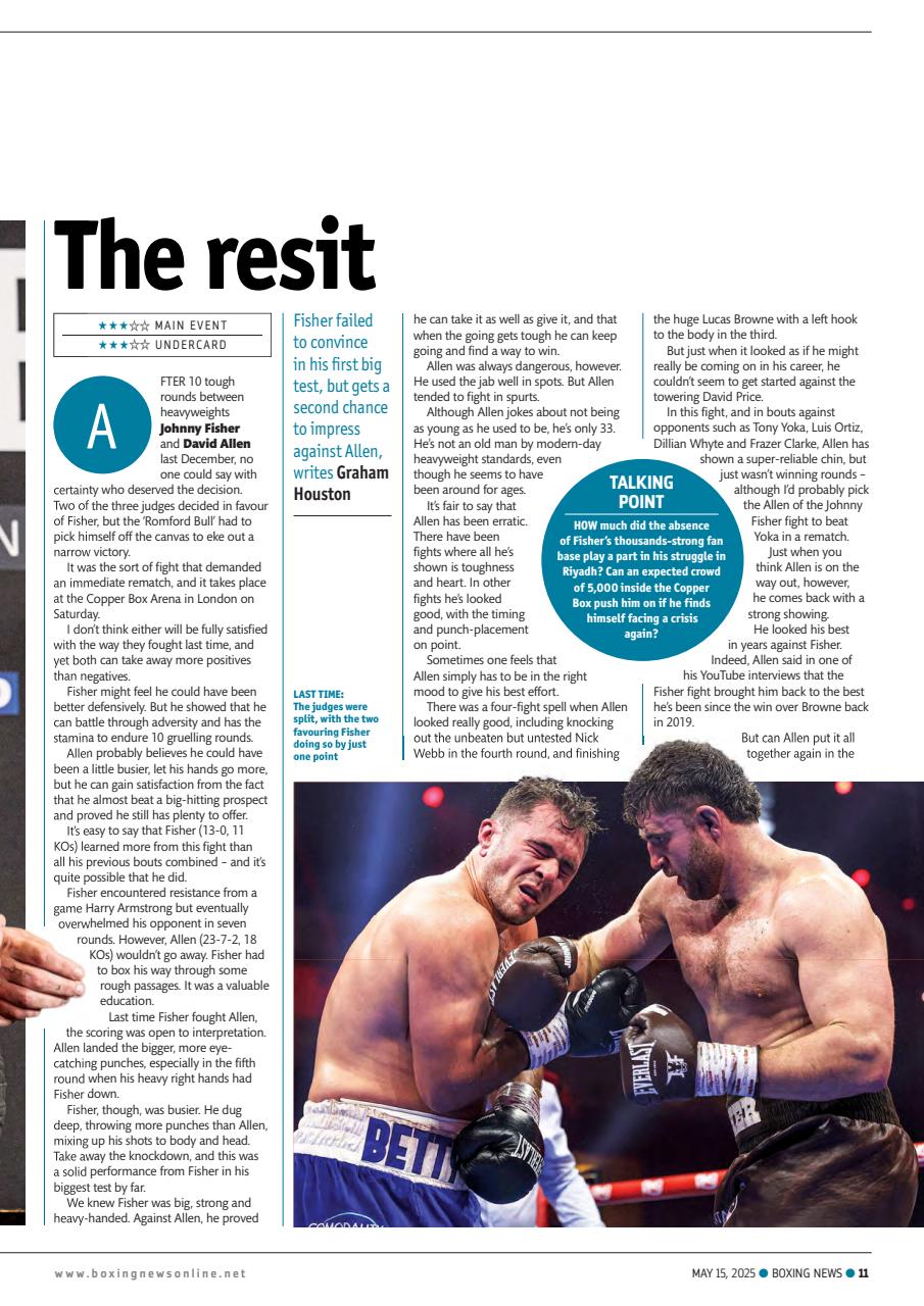 Boxing News Magazine Subscriptions and May 15 2025 Issue