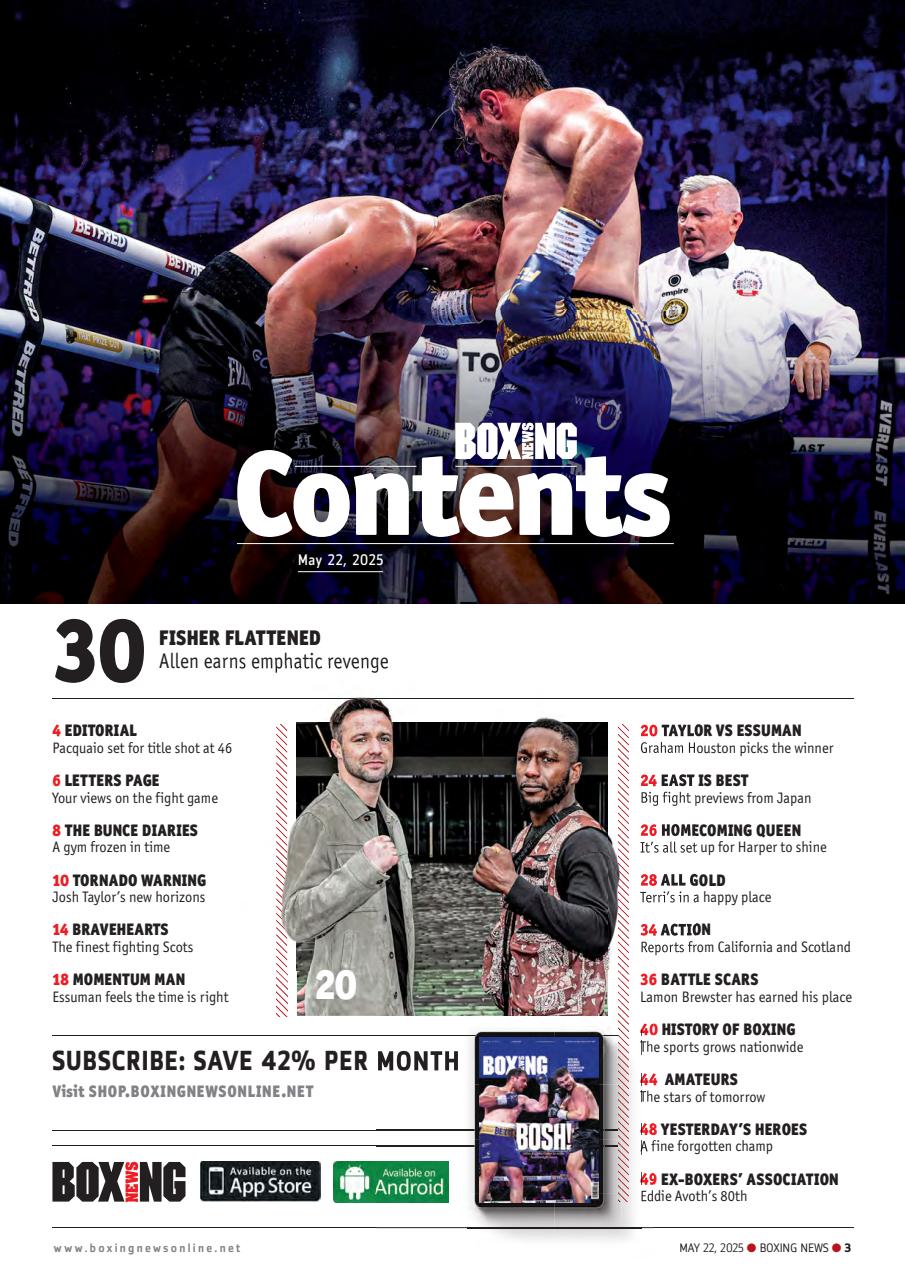 Boxing News Magazine Subscriptions and May 22 2025 Issue