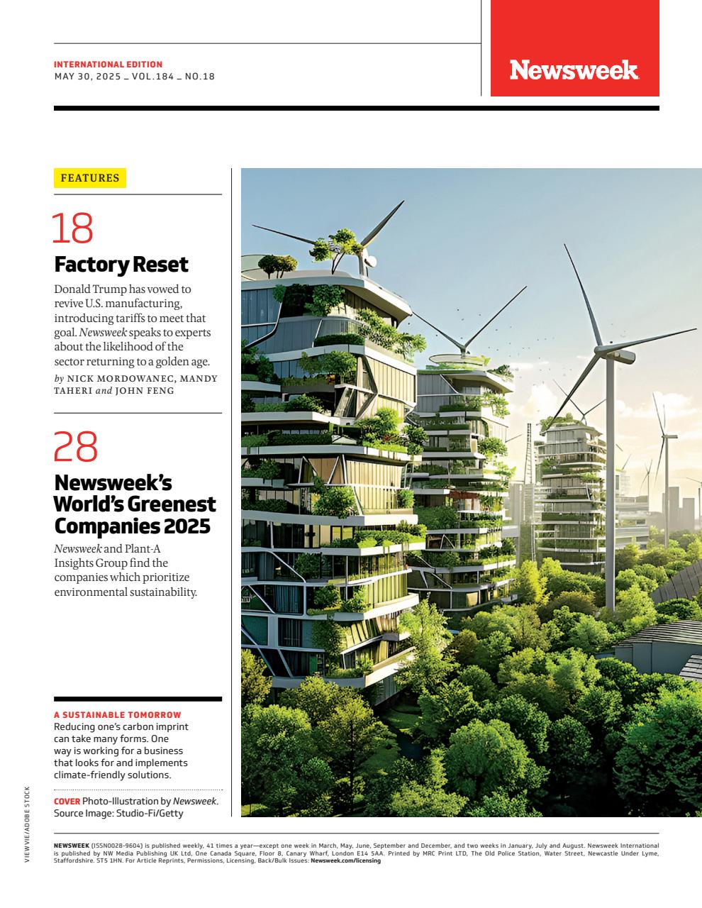 Newsweek International Magazine Subscriptions and 30-May-2025 Issue