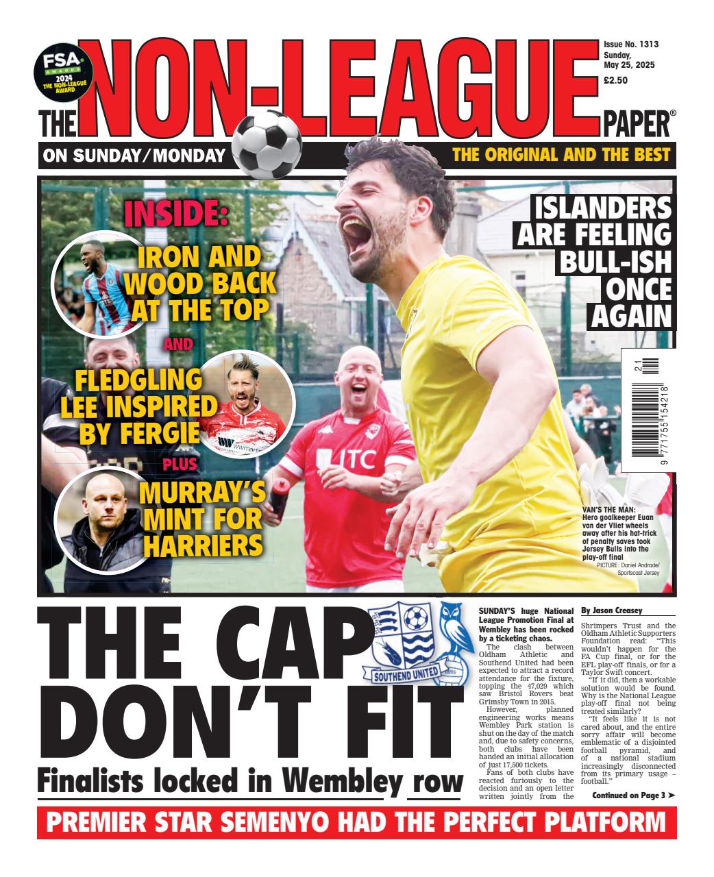 The Non-League Football Paper Magazine - 25th May 2025 Back Issue