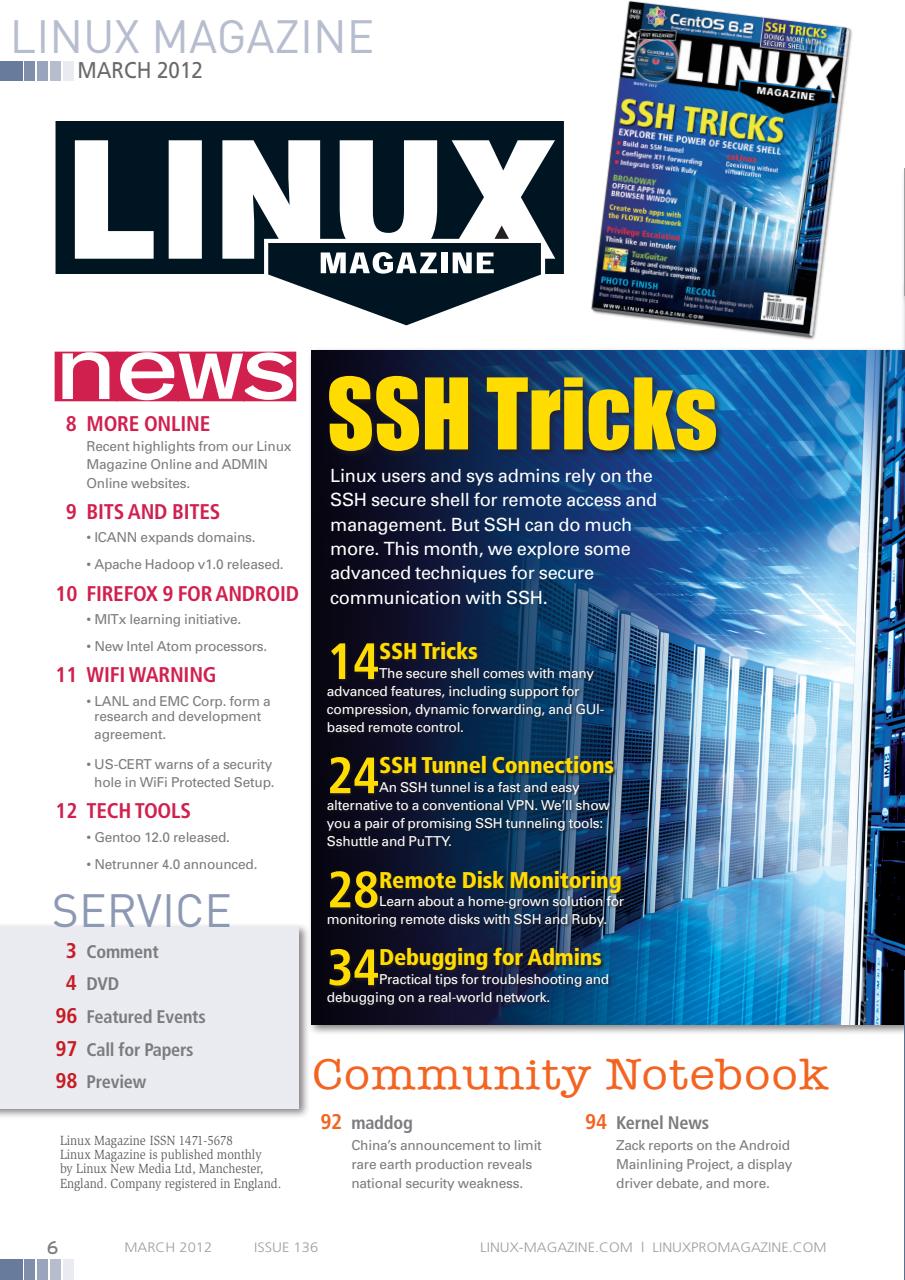 Linux Magazine - March 2012 Edición anterior