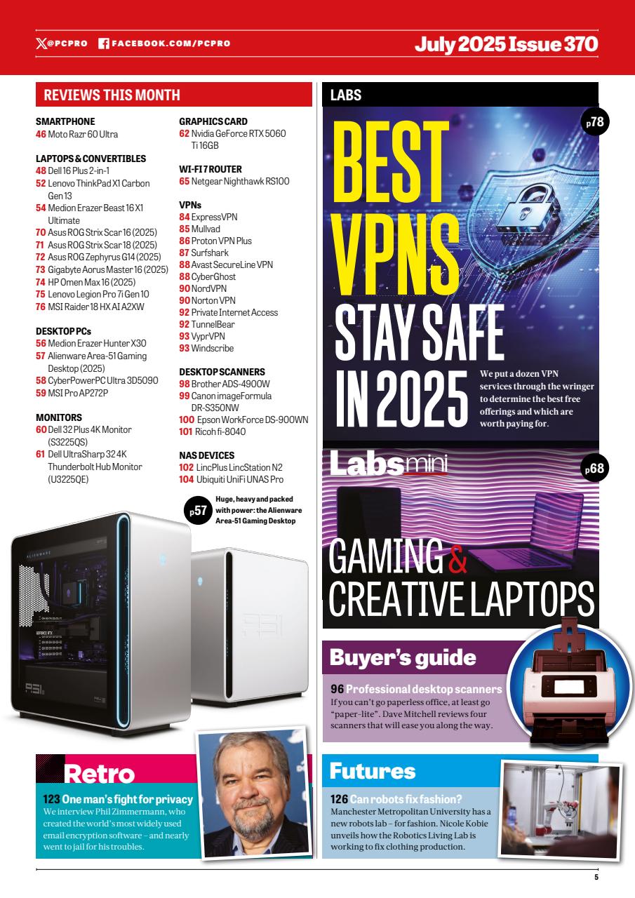 PC Pro Magazine Subscriptions and July 2025 Issue