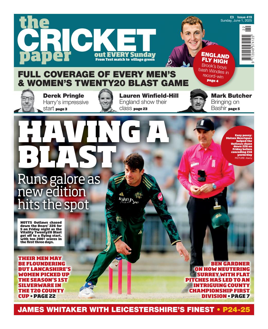 The Cricket Paper Magazine - 1st June 2025 Back Issue