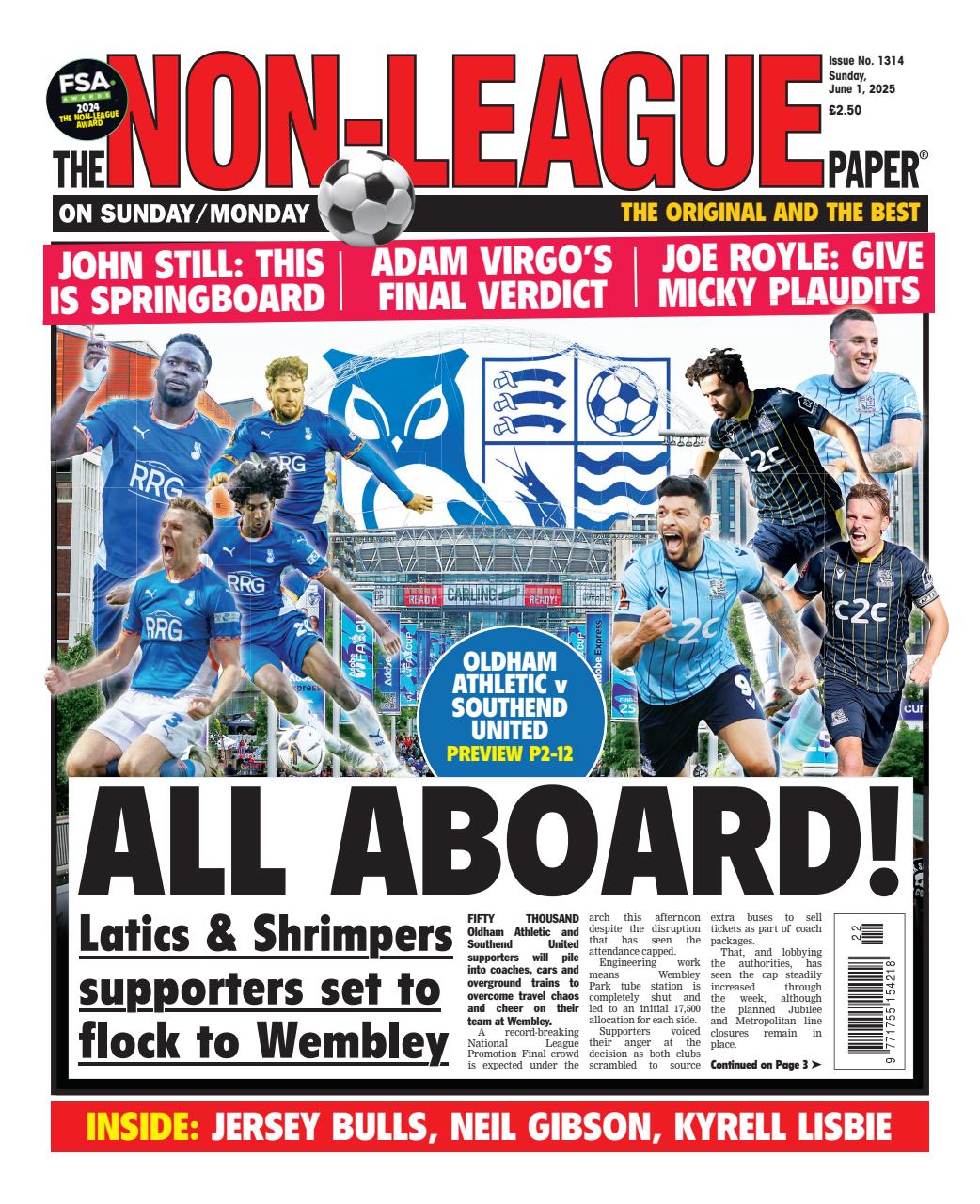The Non-League Football Paper Magazine - 1st June 2025 Back Issue