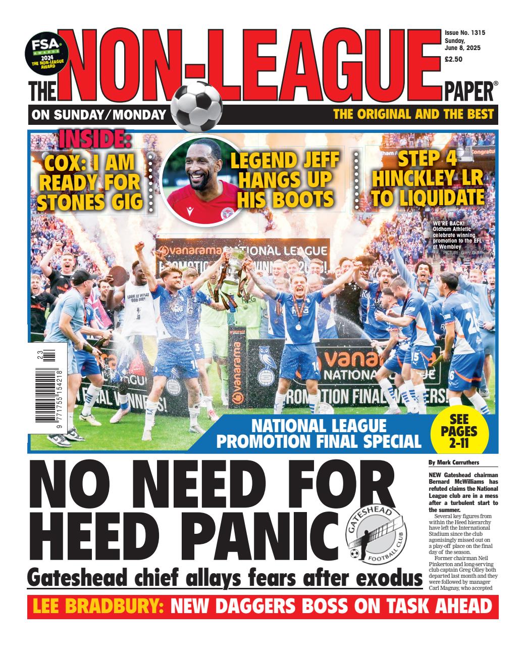 The Non-League Football Paper Magazine - 8th June 2025 Back Issue