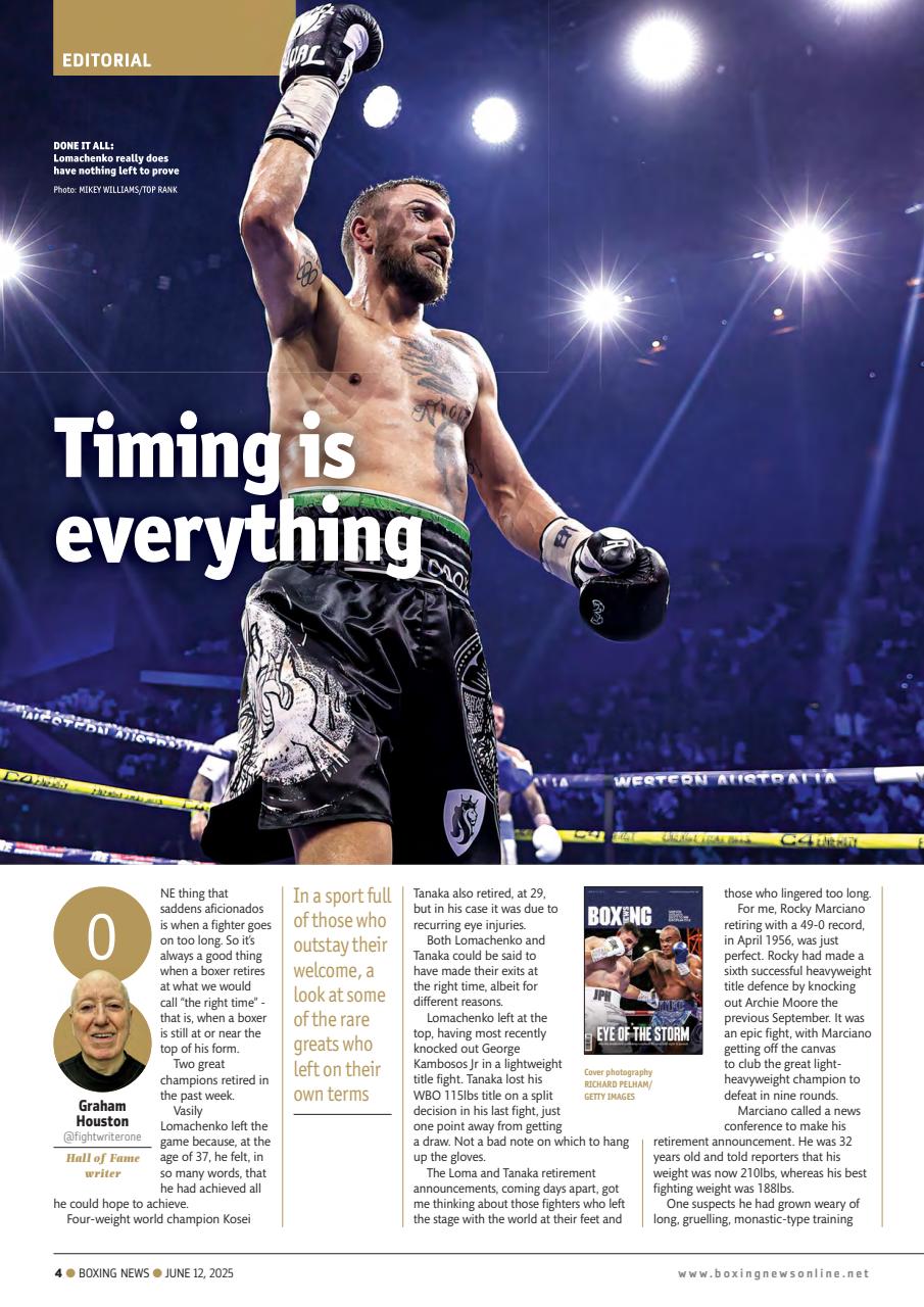 Boxing News Magazine Subscriptions and June 12 2025 Issue